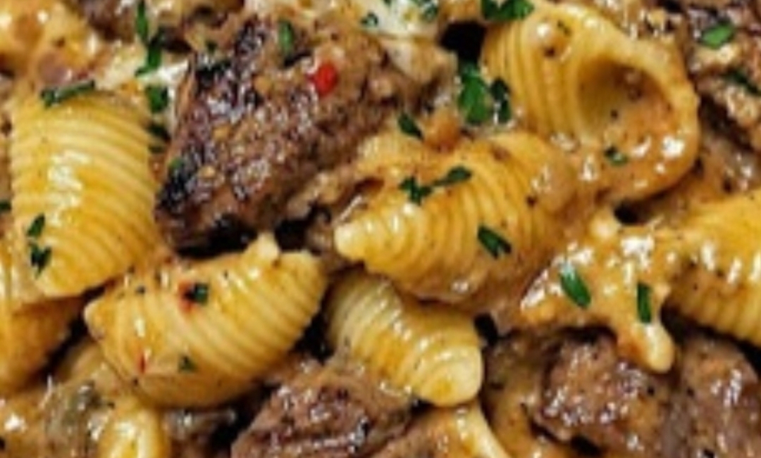 Garlic Butter Steak Bites & Creamy Parmesan Shells – Recipes Makers